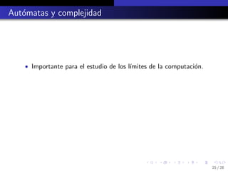 Porque estudiar la teoría de autómatas | PPT
