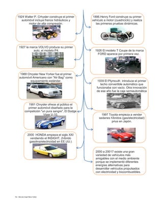 evolución del automóvil y su clasificacion | PDF