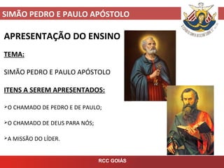 Capitulo 1 Simão Pedro e Paulo Apóstolo | PPT