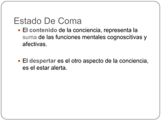 Estado de coma | PPTX