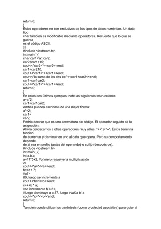 Capitulo 2 tipos de datos en c | PDF