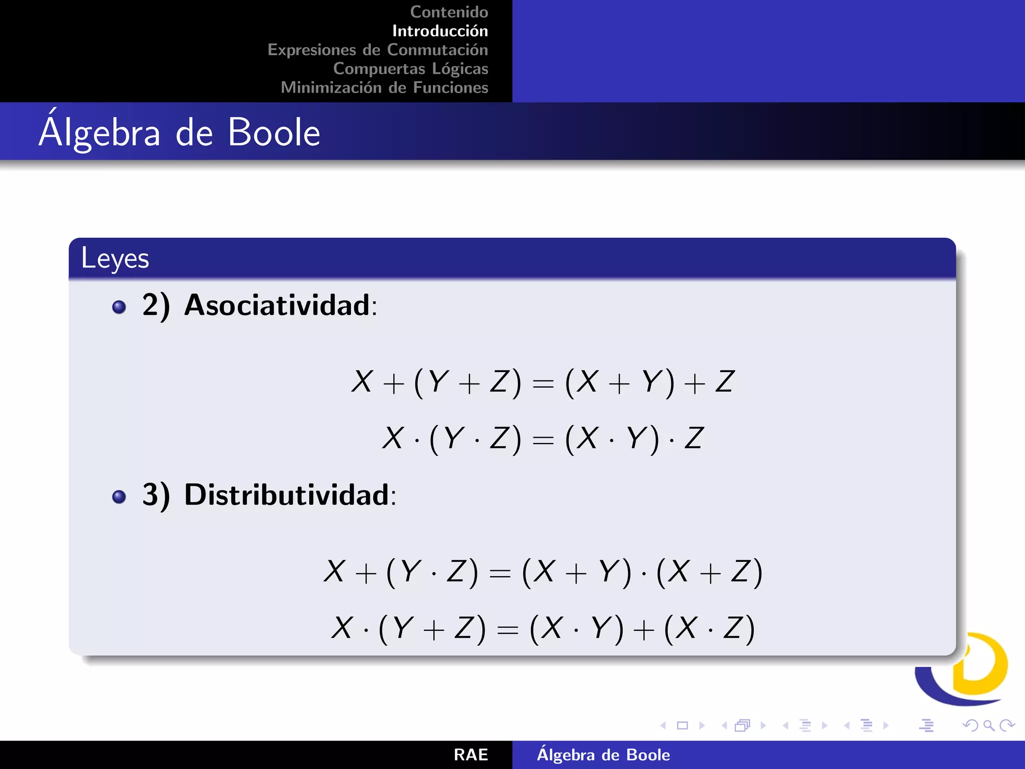 Algebra de Boole | PPT