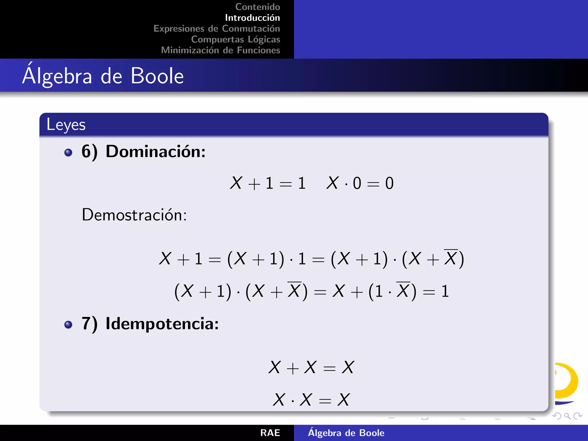 Algebra de Boole | PPT