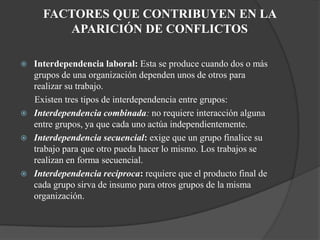 Capitulo 3 el conflicto organizacional | PPTX