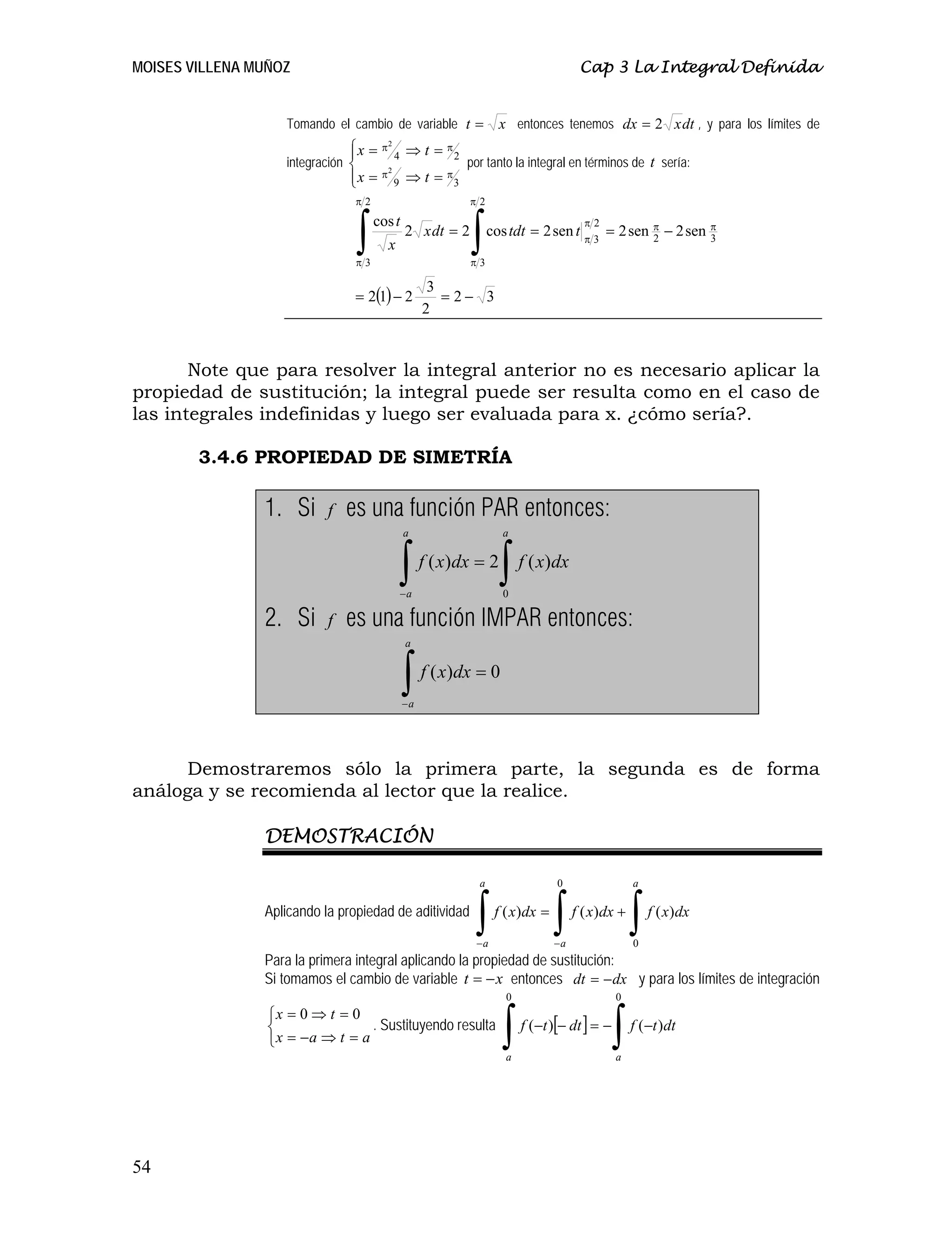 La Integral definida | PDF