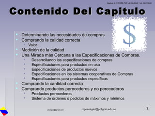 Capitulo 5 ESPECIFICACIONES DE COMPRAS DE ALIMENTOS & BEBIDAS (interes ...