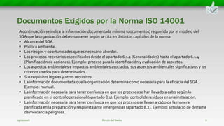 Capítulo 7.5 Información documentada de la norma ISO 14001:2015 | PPTX