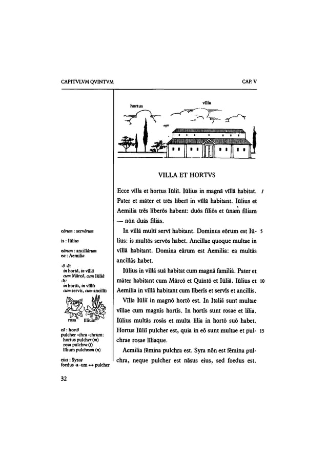 Lingua Latina per se illustrata - Capitulum v | PDF