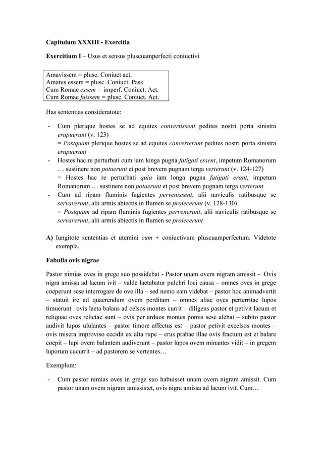 Capitulum XXXIII exercitia alia | DOCX