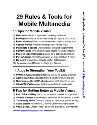 Jeremy Caplan - Mobile Newsgathering: Better Reporting with a ...
