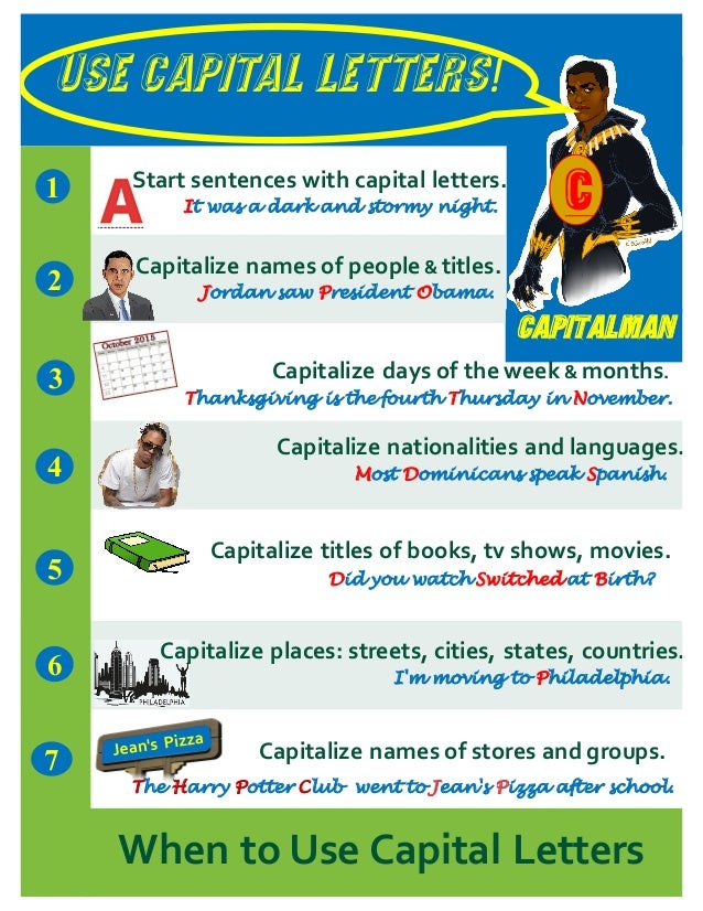 Rules For Using Capital Letters Rules For Using Capital Letters
