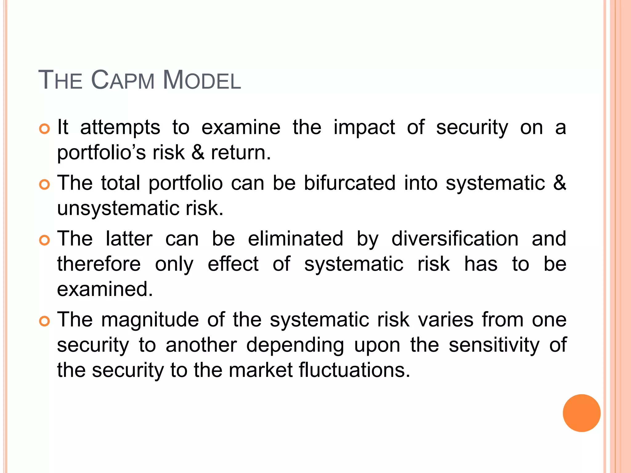 Capital Asset Pricing Model | PPTX