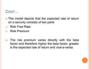 Capital Asset Pricing Model | PPTX