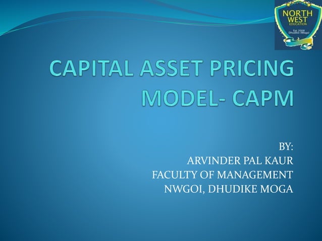 Capital Asset Pricing Model - CAPM | PPT