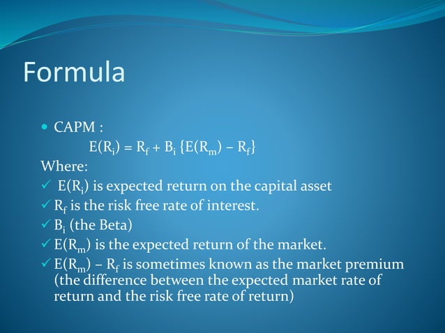 Capital Asset Pricing Model - CAPM | PPT