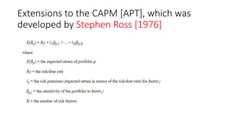 CAPM & APT | PPT