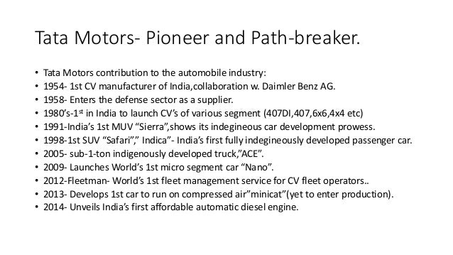 Tata Motors Business model A-Z