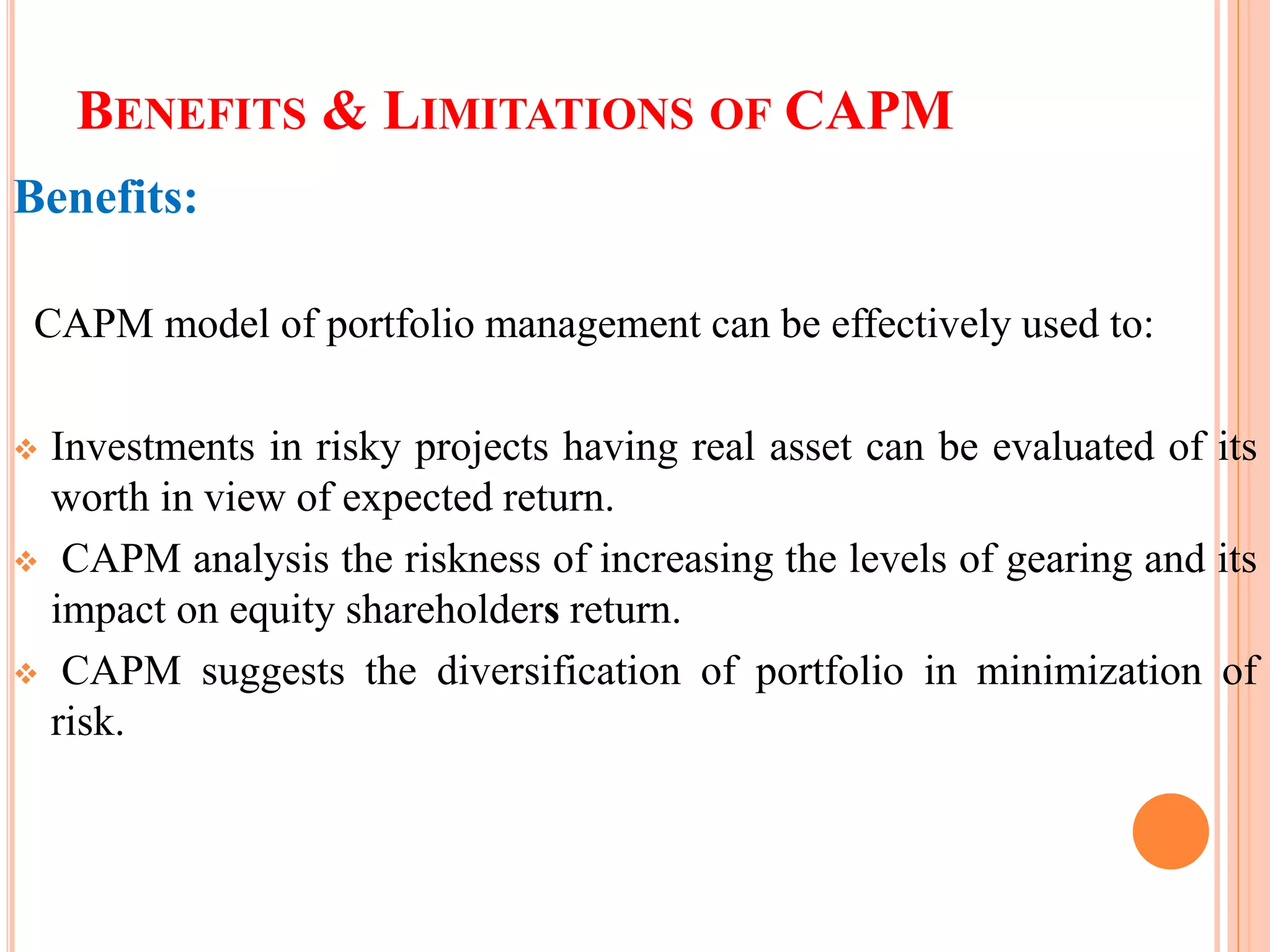Capital Asset Pricing Model (CAPM) | PPTX