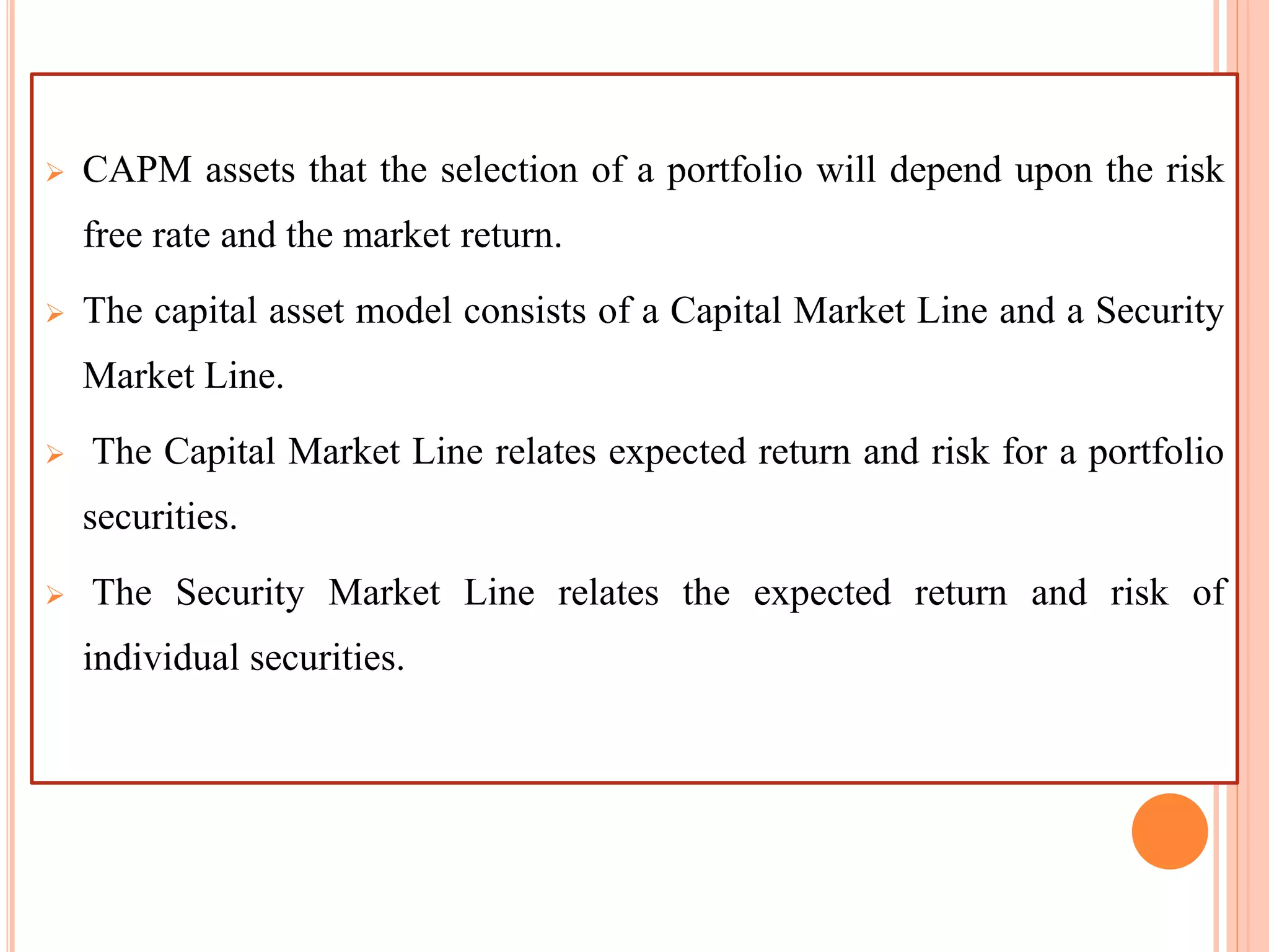 Capital Asset Pricing Model (CAPM) | PPTX