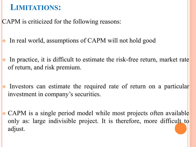 Capital Asset Pricing Model (CAPM) | PPTX