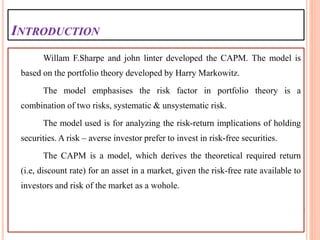 Capital Asset Pricing Model (CAPM) | PPTX