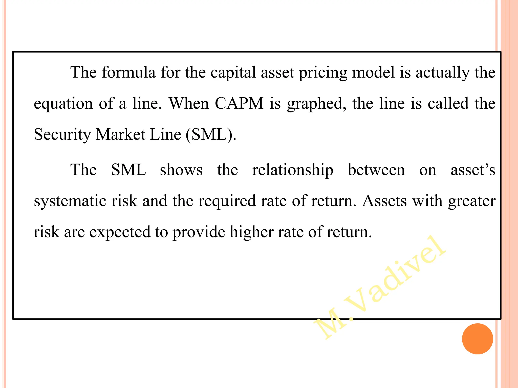Capital Asset Pricing Model (CAPM) Model | PPTX