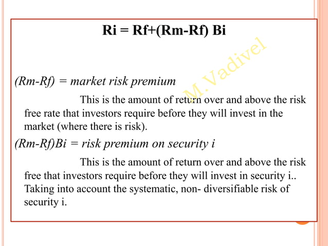 Capital Asset Pricing Model (CAPM) Model | PPTX