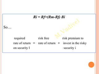 Capital Asset Pricing Model (CAPM) Model | PPTX
