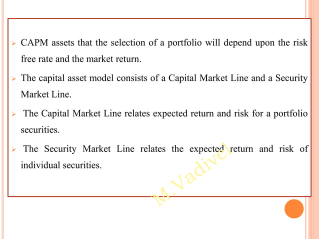 Capital Asset Pricing Model (CAPM) Model | PPTX