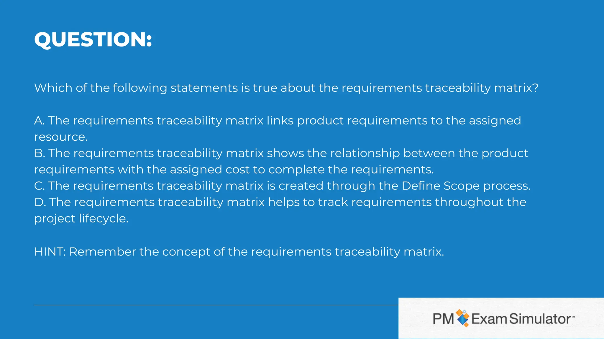 Free CAPM Exam Sample Question of the Week | PDF