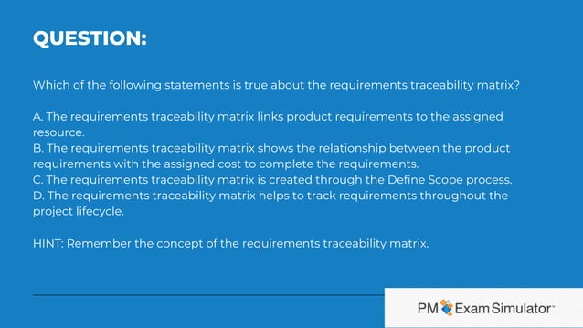 Free CAPM Exam Sample Question of the Week | PDF