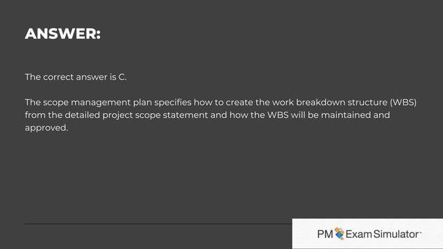Free CAPM Exam Sample Question from the PM Exam Simulator | PDF
