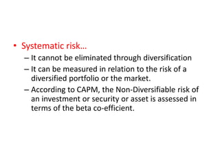Capm theory.. | PPTX