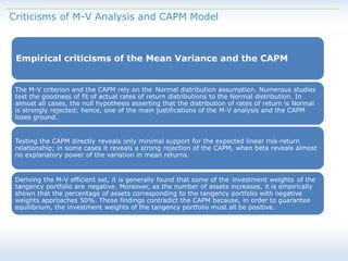 Capm theory portfolio management | PPT
