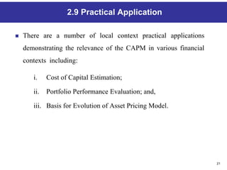 CAPM Theory and Evidence Presentation for academic | PPT