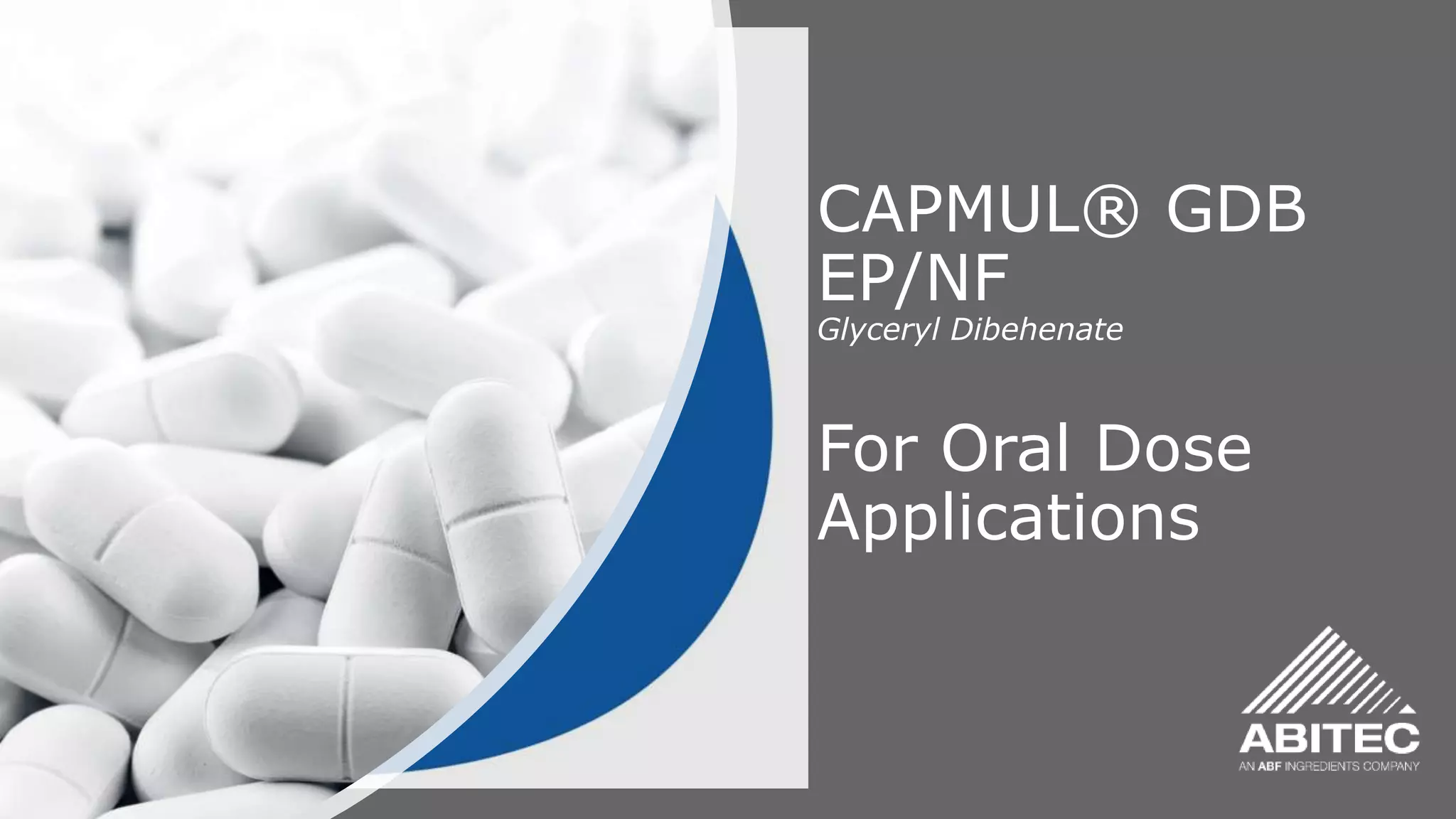 CAPMUL GDB Glyceryl Dibehenate | PPTX