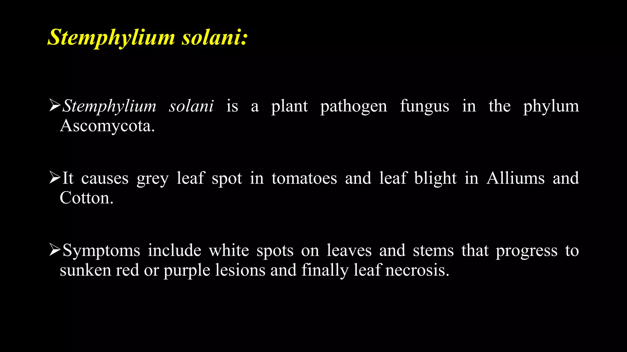 Capnodium symptoms, host range, taxonomy and life cycle of capnodium ...
