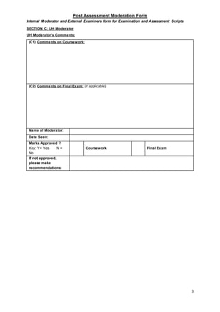 Ca post asmnt moderation form (part 2) kl 2nd review by subang | DOCX