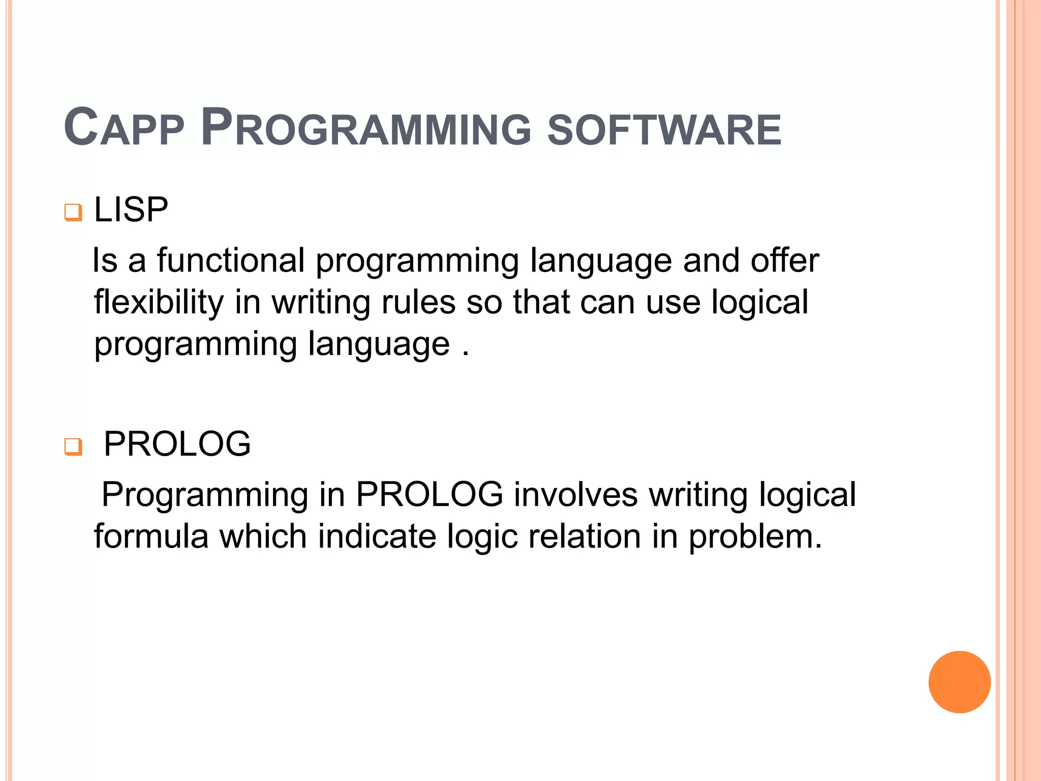 Computer Aided Process Planning Capp Pptx Programming Languages Computing