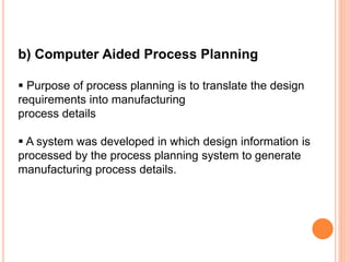 COMPUTER AIDED PROCESS PLANNING (CAPP) | PPTX