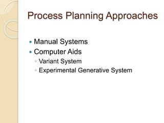 Computer Aided Process Planning | PPTX