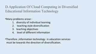 The Application of Cloud Computing in Education Informatization” | PPT