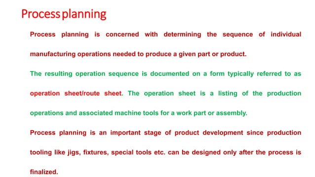 Computer aided process planning | PPT