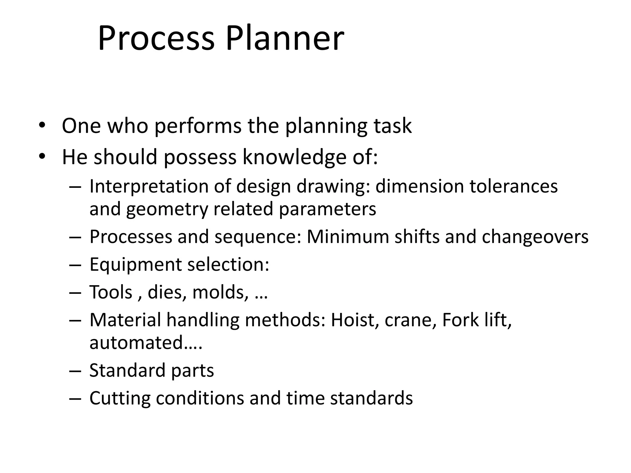 computer aided process planning, approaches to capp, variant and ...