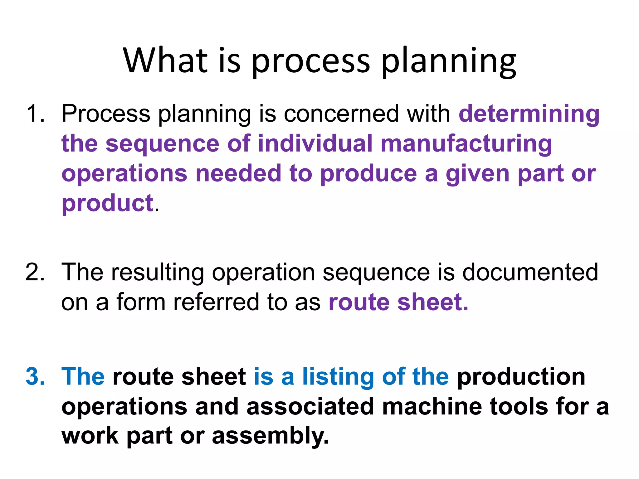 COMPUTER AIDED PROCESS PLANNING | PPTX