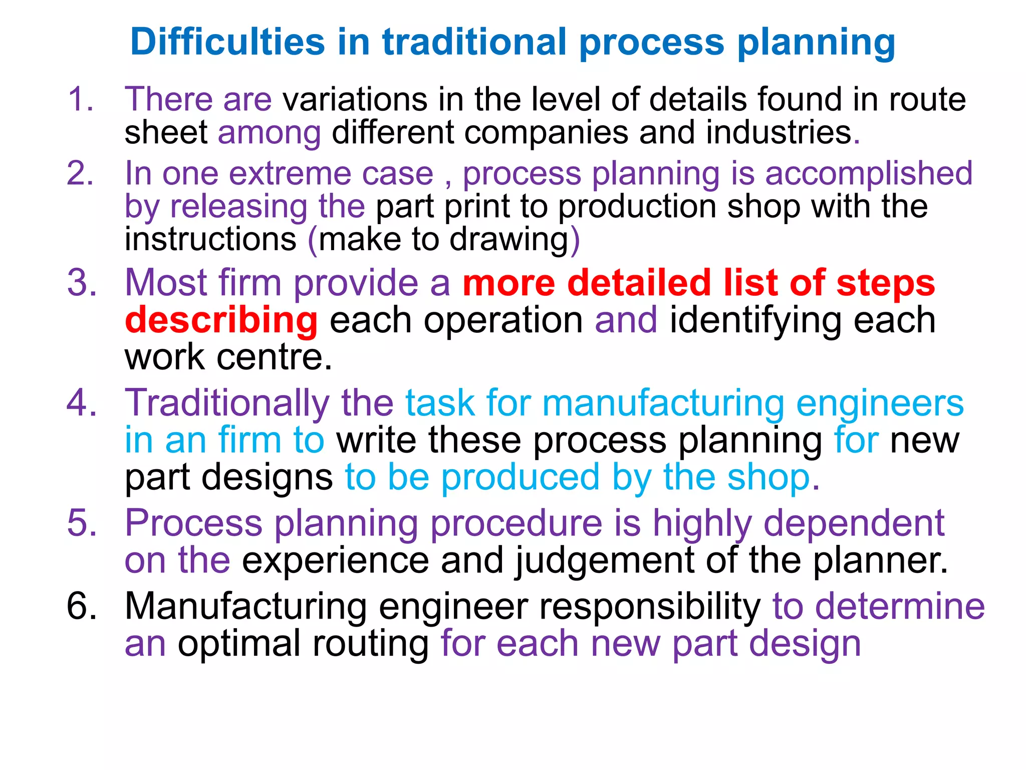 COMPUTER AIDED PROCESS PLANNING | PPTX
