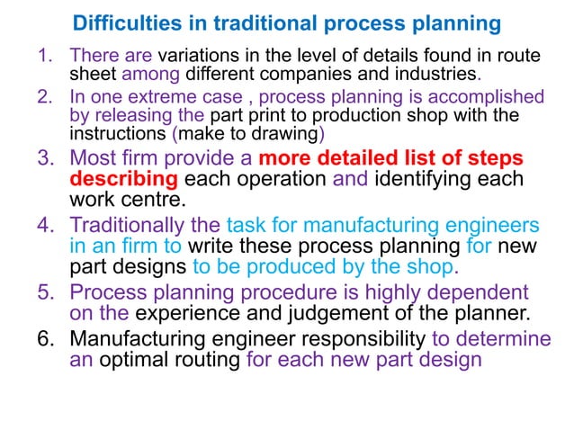 COMPUTER AIDED PROCESS PLANNING | PPTX