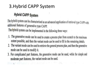 Computer – Aided process planning (CAPP) | PPTX