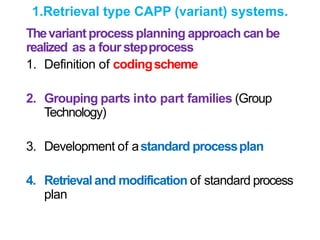 Computer – Aided process planning (CAPP) | PPTX