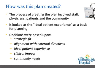 The Scarborough Hospital Clinical Action Plan | PPT